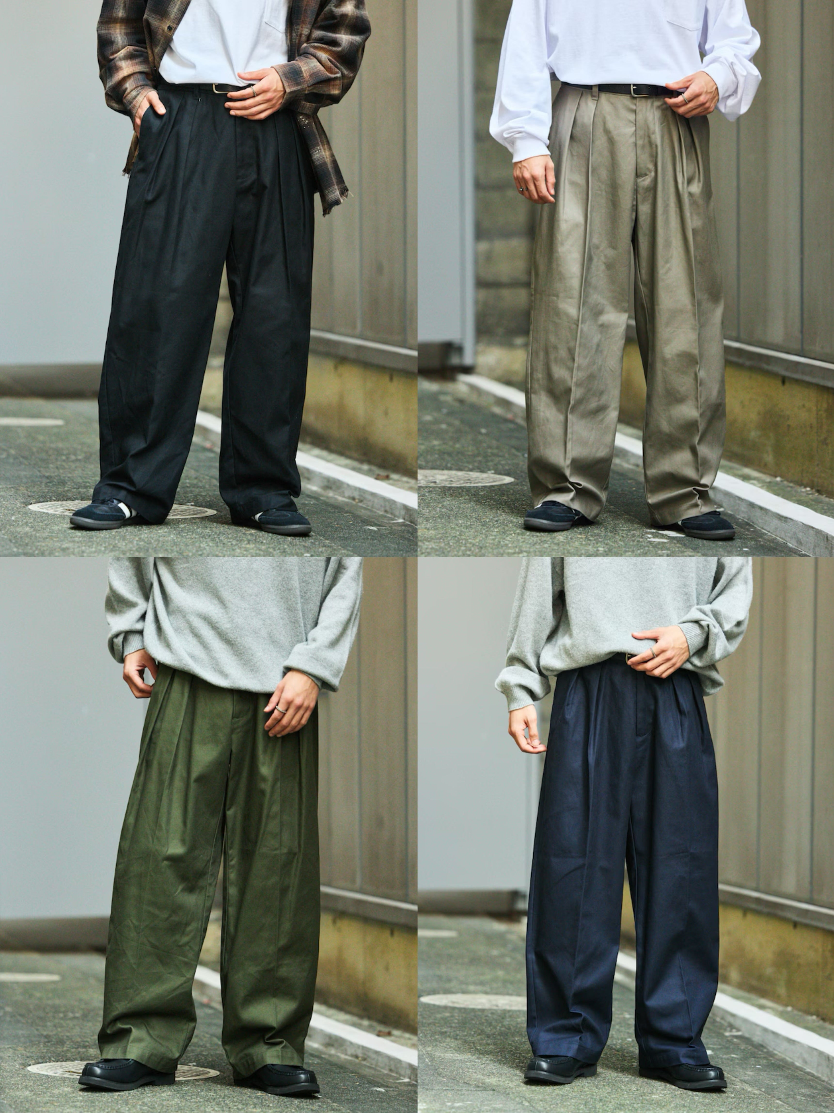 FREAK'S STORE 2-pleat wide straight Slacks – SupBean